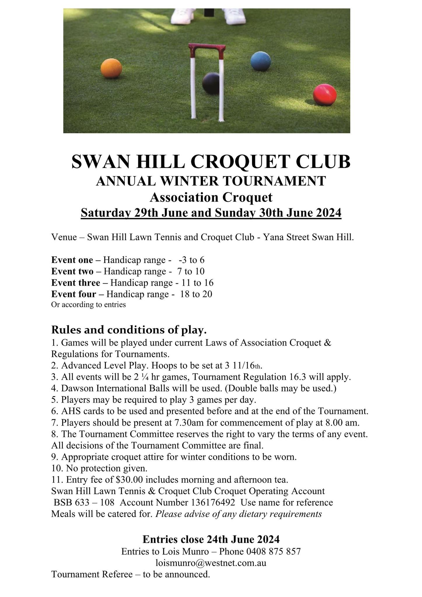 Wodonga Croquet Club – Wodonga Croquet Club Organisation – Croquet ...